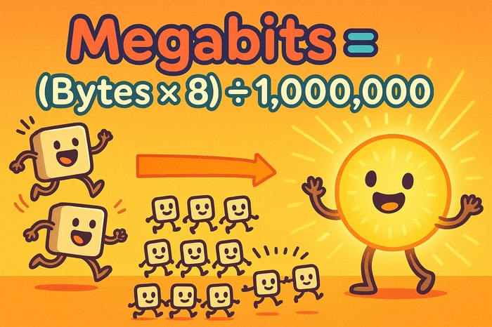 Bytes To Megabits Converter - JetCalculator
