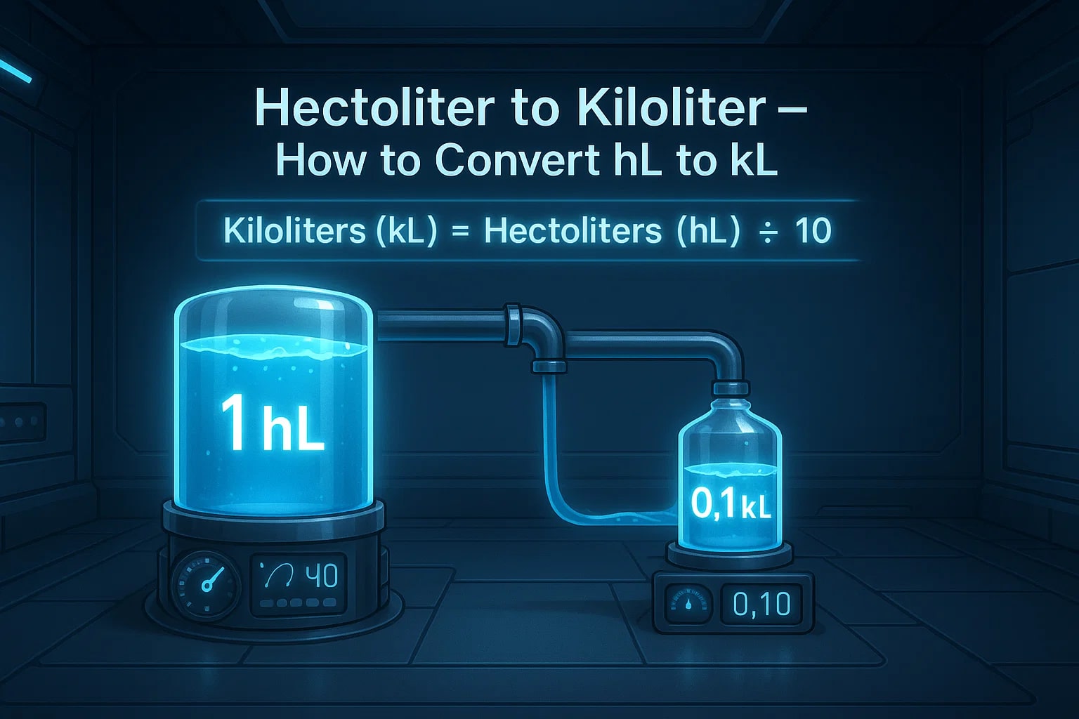 Hectoliters to Kiloliters Converter - JetCalculator