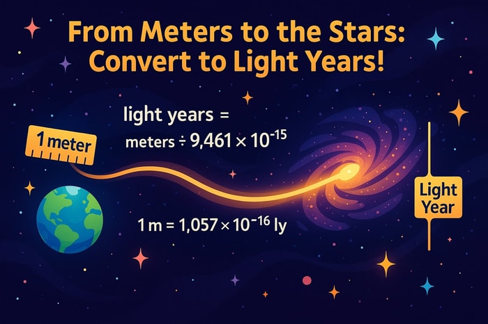 Meters to Light Years Converter - JetCalculator