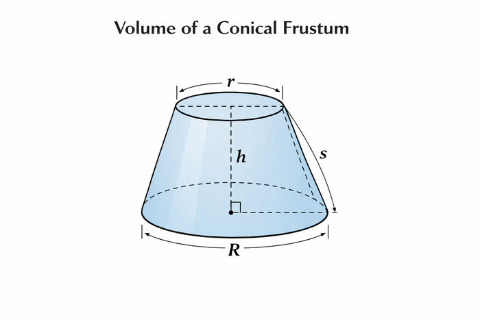 Volume of a Conical Frustum: Formula, Examples, and Practical ...