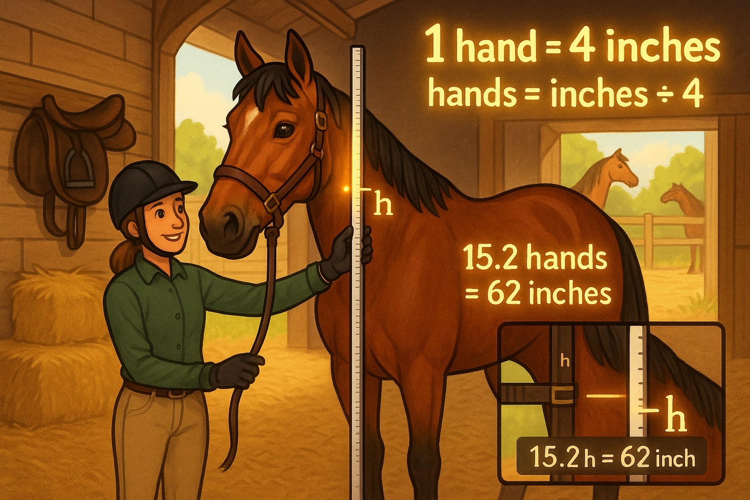 Inches to Hands Converter - JetCalculator