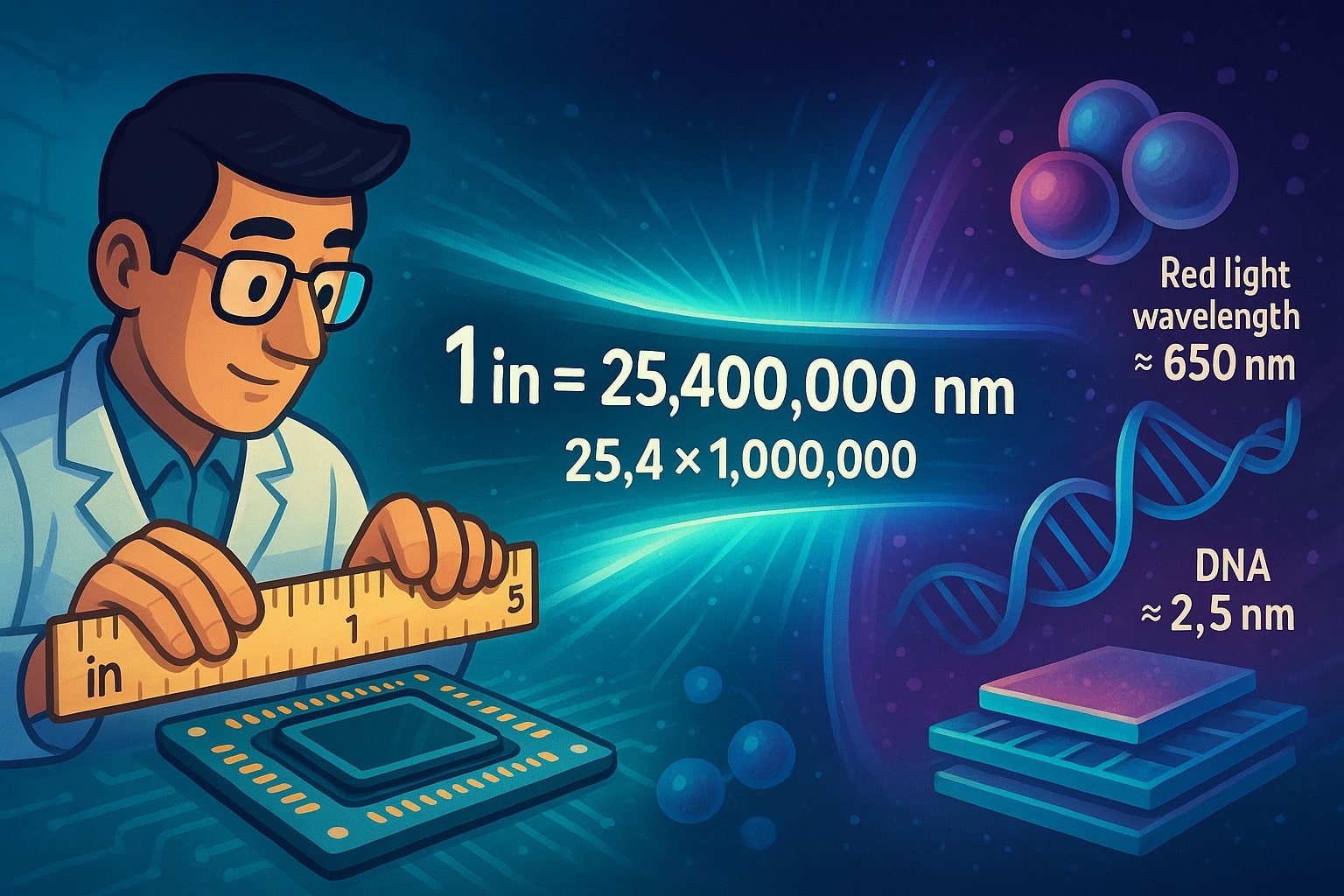 Inches to Nanometers Converter - JetCalculator