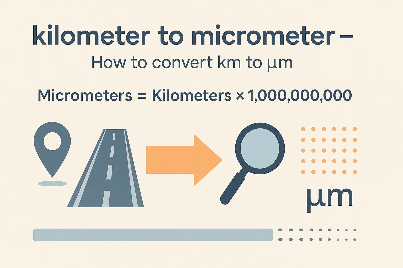 Kilometers to Micrometers Converter - JetCalculator