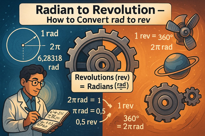 Radians to Revolutions Converter - JetCalculator